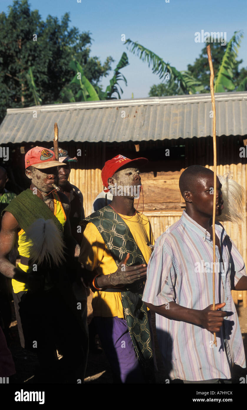 Bagisu circumcision ceremony the initiates and their entourage dance ...