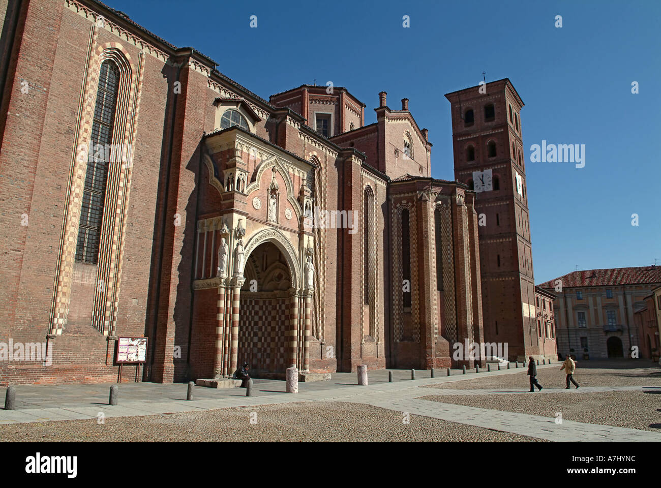 Gothic cathedral of Santa Maria Assunta in Asti - Piedmont - Italy ...