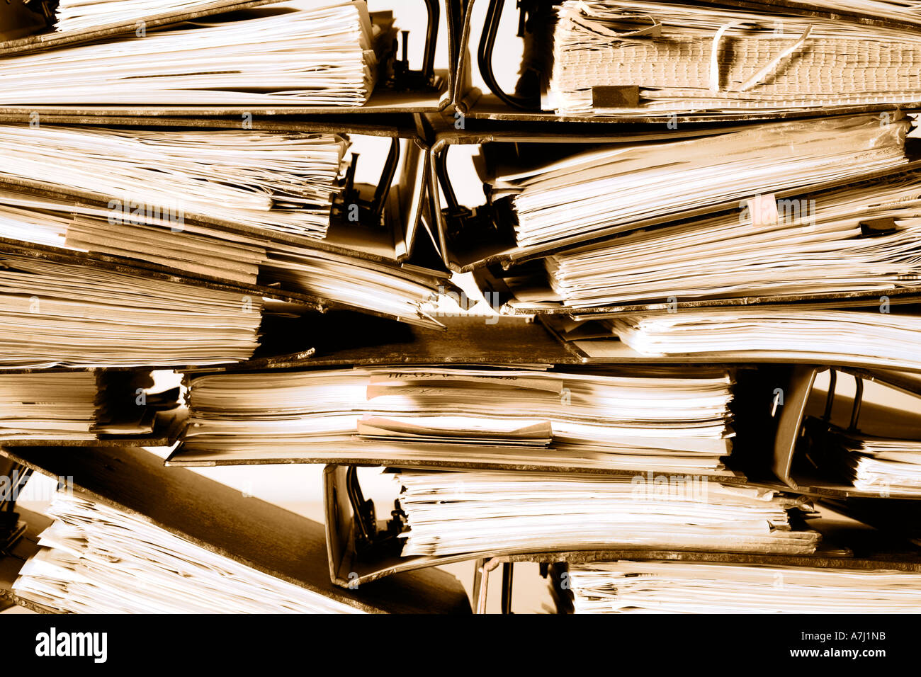 PILE OF BINDERS Stock Photo - Alamy