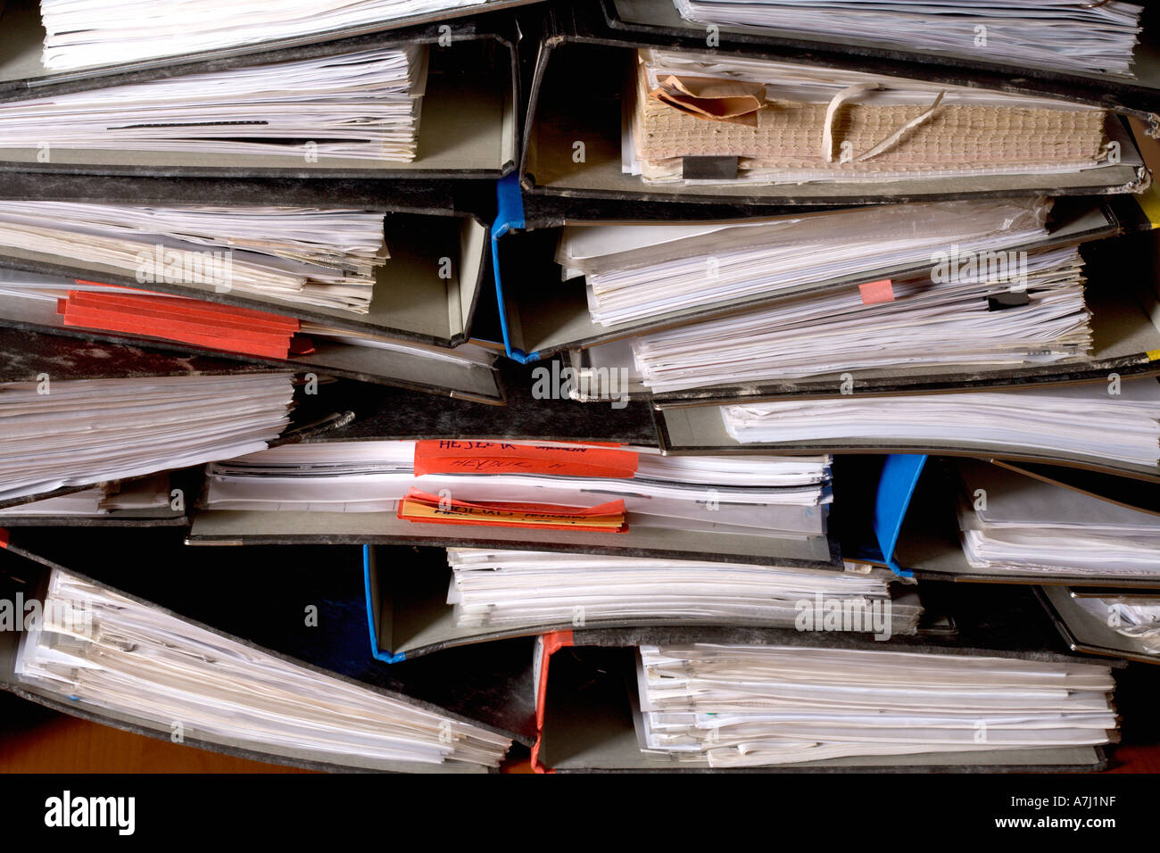 PILE OF BINDERS Stock Photo - Alamy