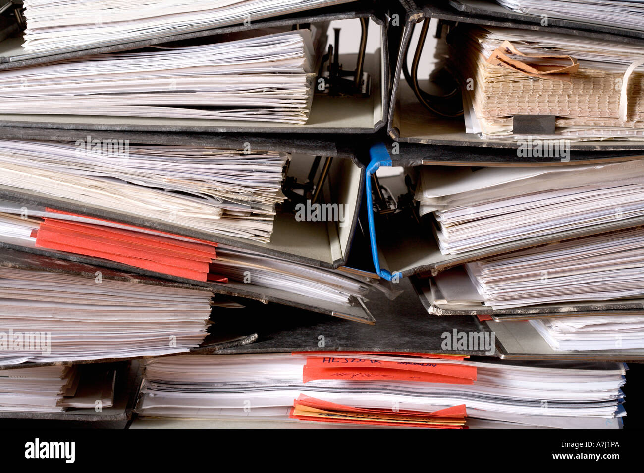 PILE OF BINDERS Stock Photo - Alamy