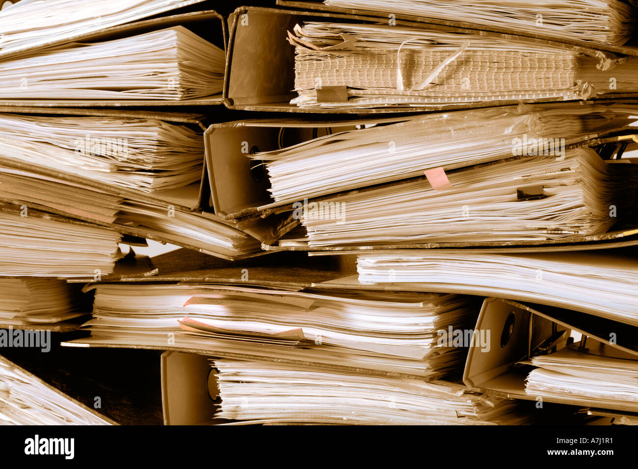 PILE OF BINDERS Stock Photo - Alamy