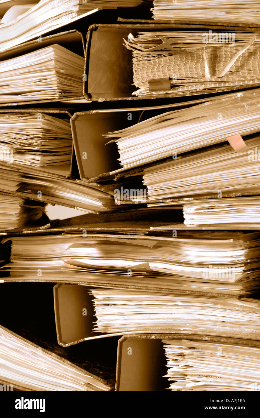 PILE OF BINDERS Stock Photo - Alamy
