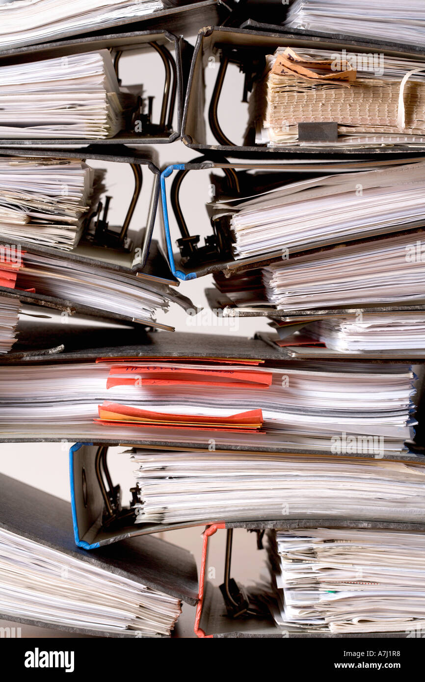 PILE OF BINDERS Stock Photo - Alamy