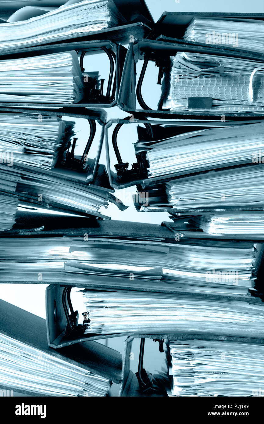 PILE OF BINDERS Stock Photo - Alamy