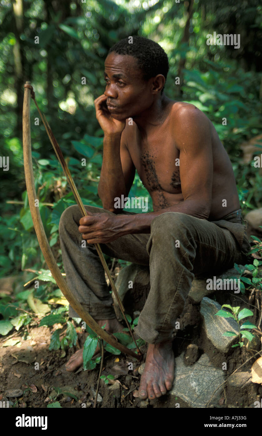 Batwa Pygmies are hunter gatherers Ntandi village Semliki National Park ...