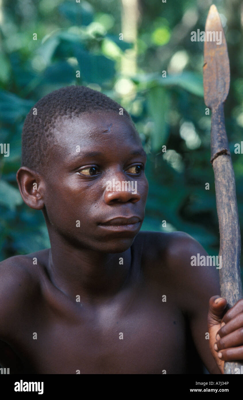 Batwa Pygmies are hunter gatherers Ntandi village Semliki National Park ...