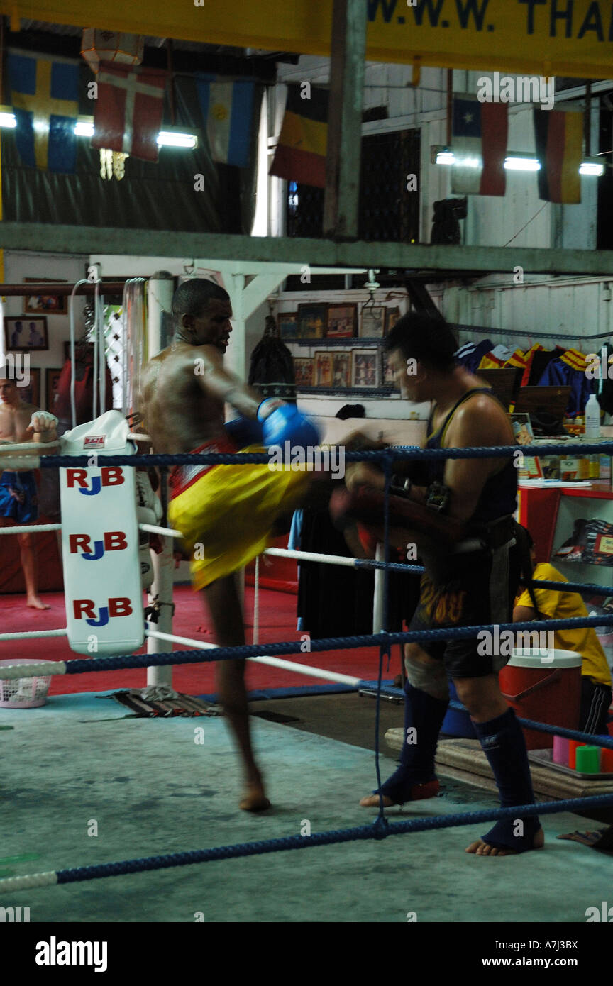 Muay Thai Thai Boxing training session Bangkok Thailand Stock Photo - Alamy