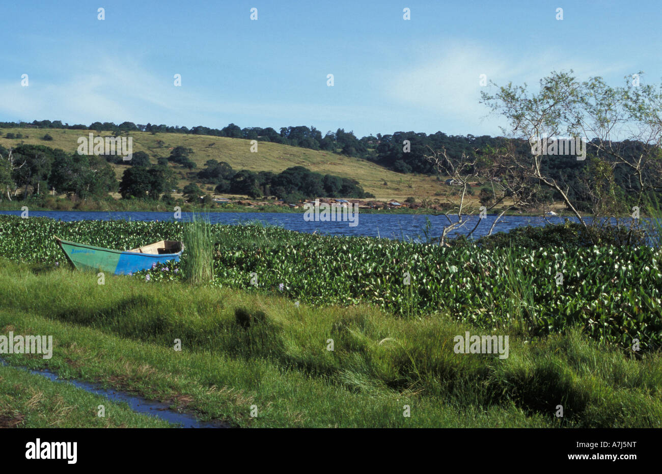 Fishing boat on Lake Victoria Buggala island Ssese island Uganda Stock ...