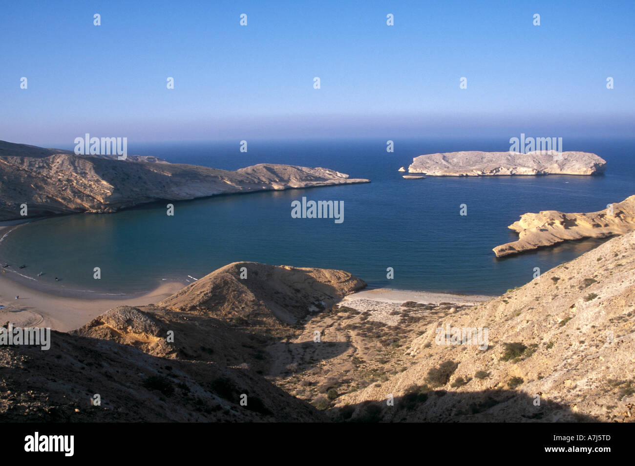 View from the headland near Shangri La's Barr Al Jissah Resort Muscat ...
