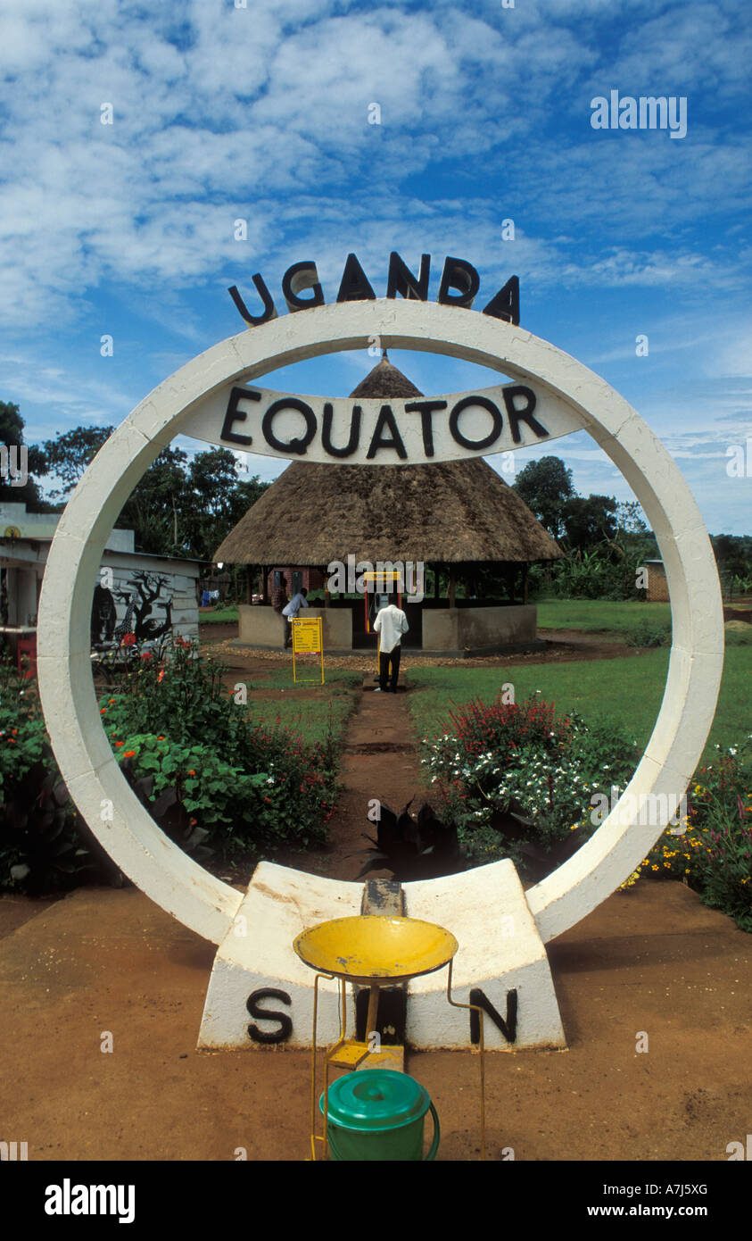 Equator sign on the Kampala Masaka road Uganda Stock Photo - Alamy