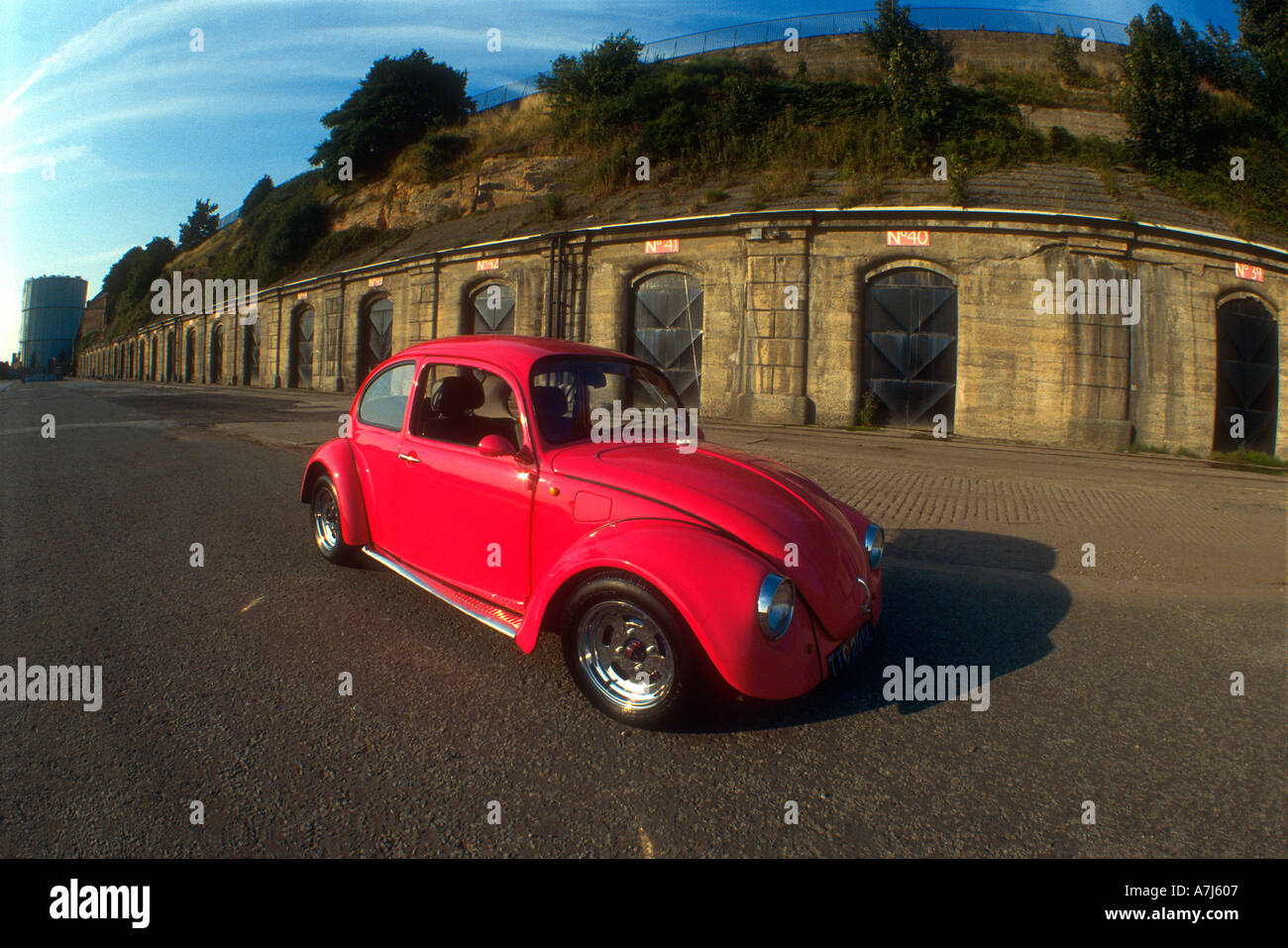 Volkswagen beetle red vintage hi-res stock photography and images - Alamy