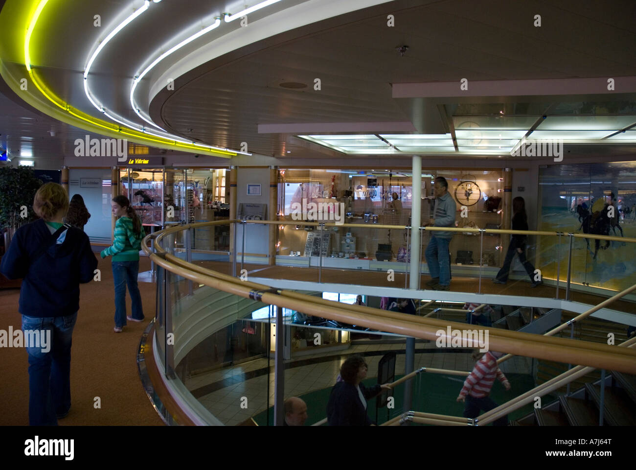 The reception area on board the Brittany Ferries vessel MV Normandie ...