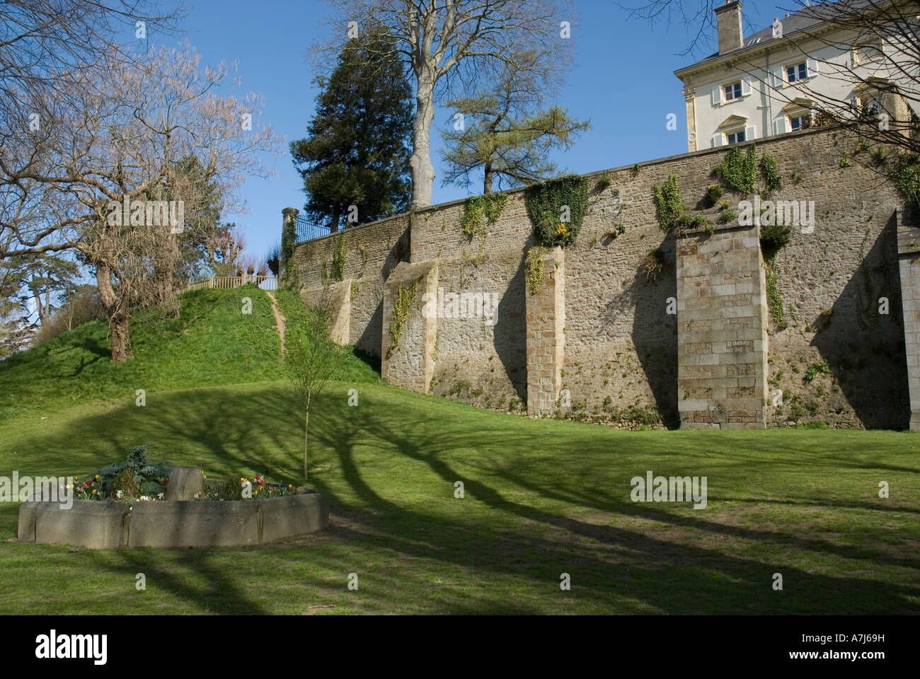 The walls of the old town, Avranches, Normandy, France Stock Photo - Alamy