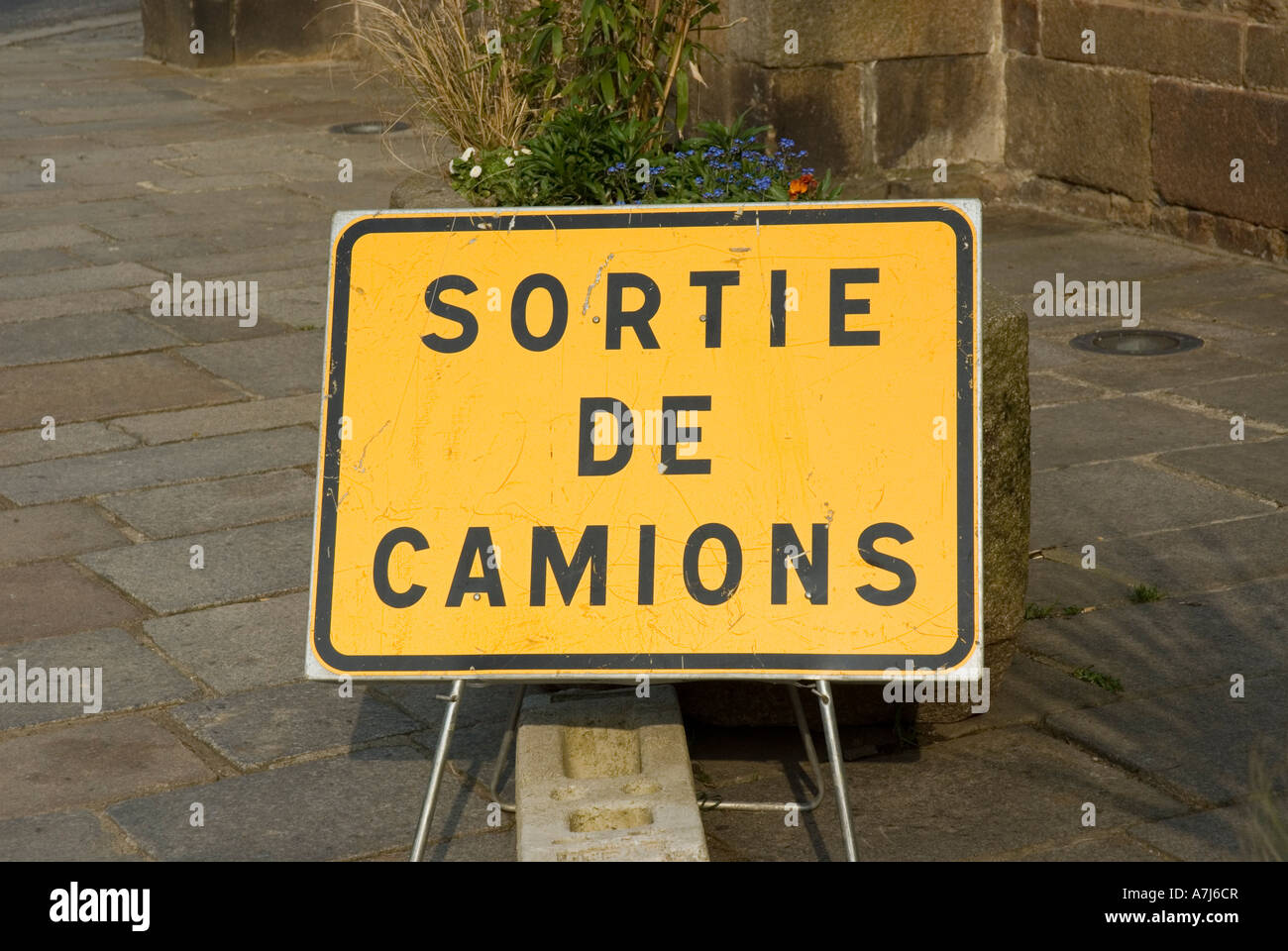 Sortie de Camion sign, France Stock Photo - Alamy