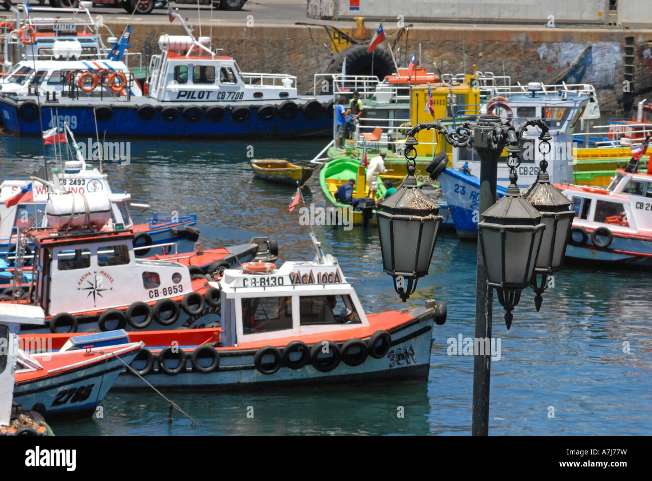 Valparaiso Chile Port harbour Stock Photo - Alamy
