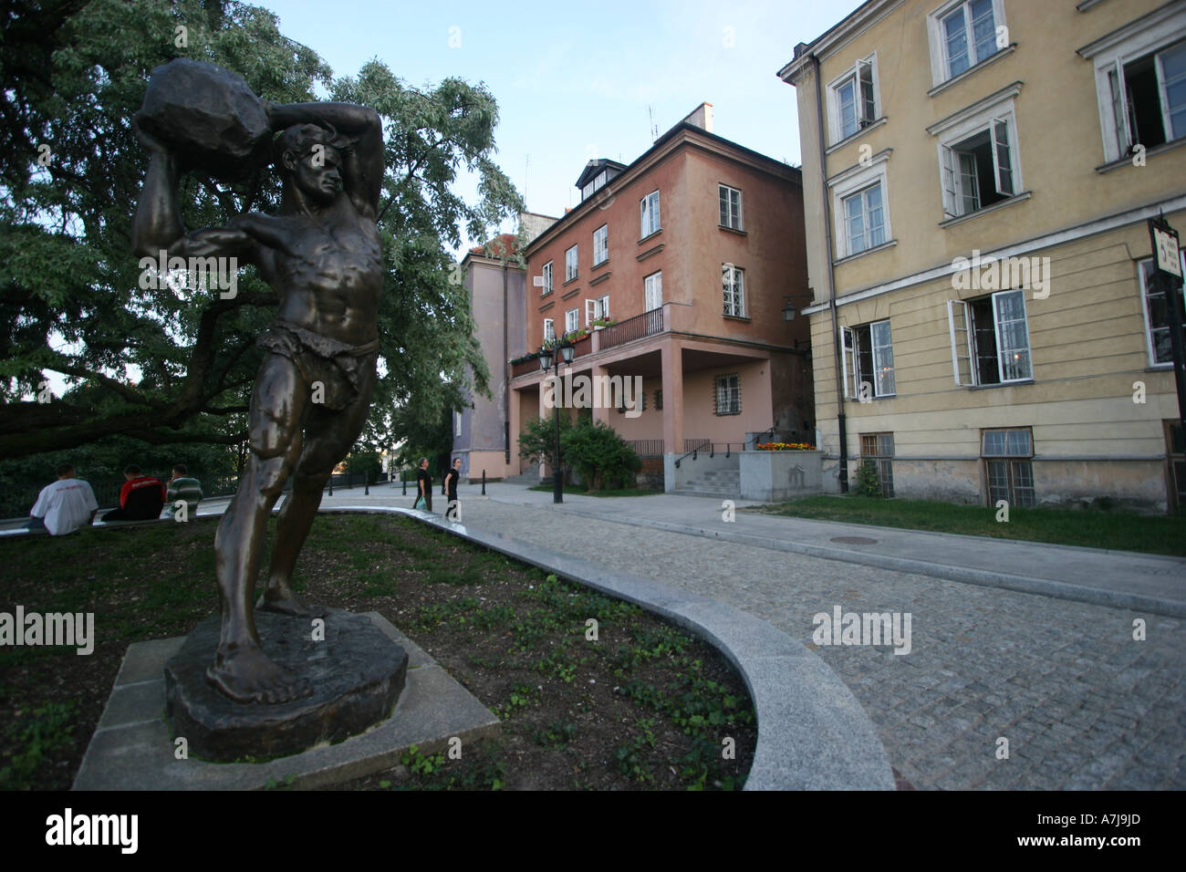 Statue in Warsaw s Old Town Stare Miasto Stock Photo - Alamy