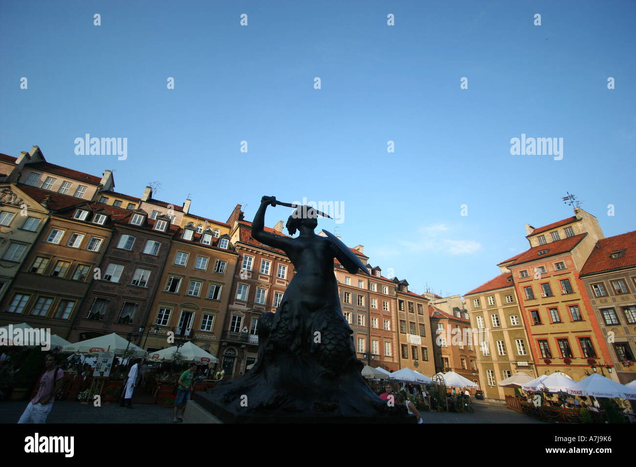 Statue in the Old Town Square Rynek Starego Miasta in Warsaw s Old Town ...