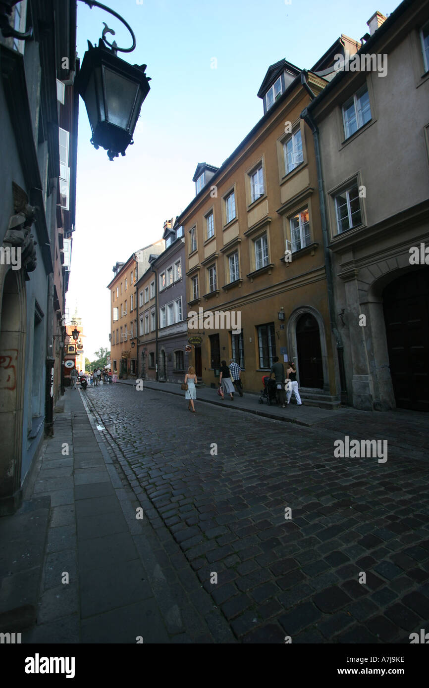 The cobbled streets in Warsaw s Old Town Stare Miasto Stock Photo - Alamy