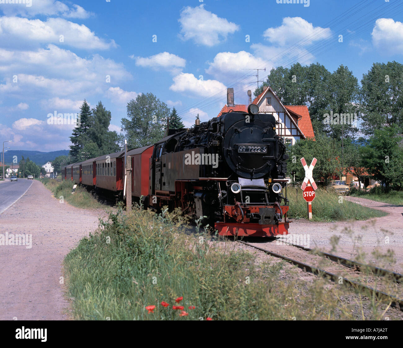 D-Nordhausen, Zorge, Helme, Harz Foreland, Thuringia, railway, railroad, Harz railroad, light ...