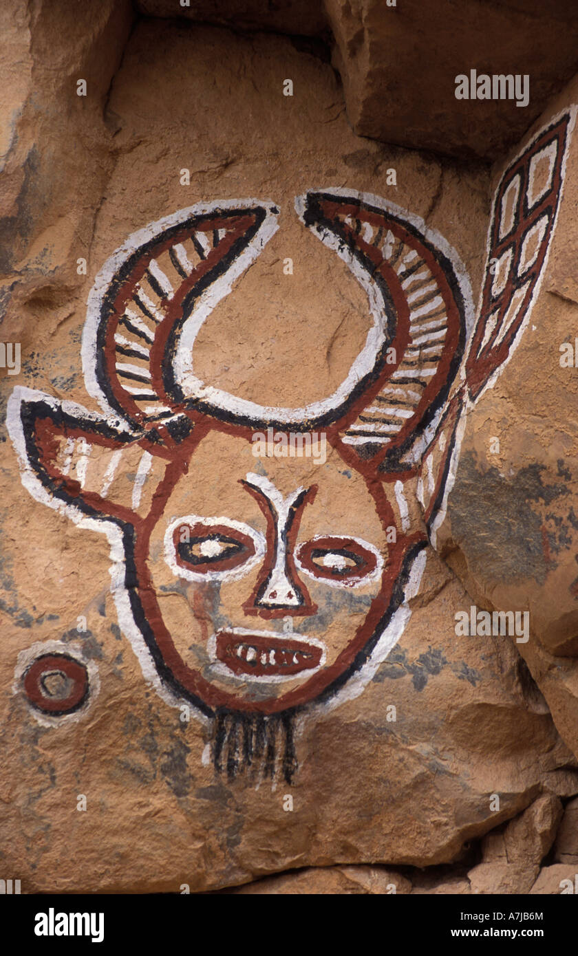 Rock paintings representing different clans of the village ...