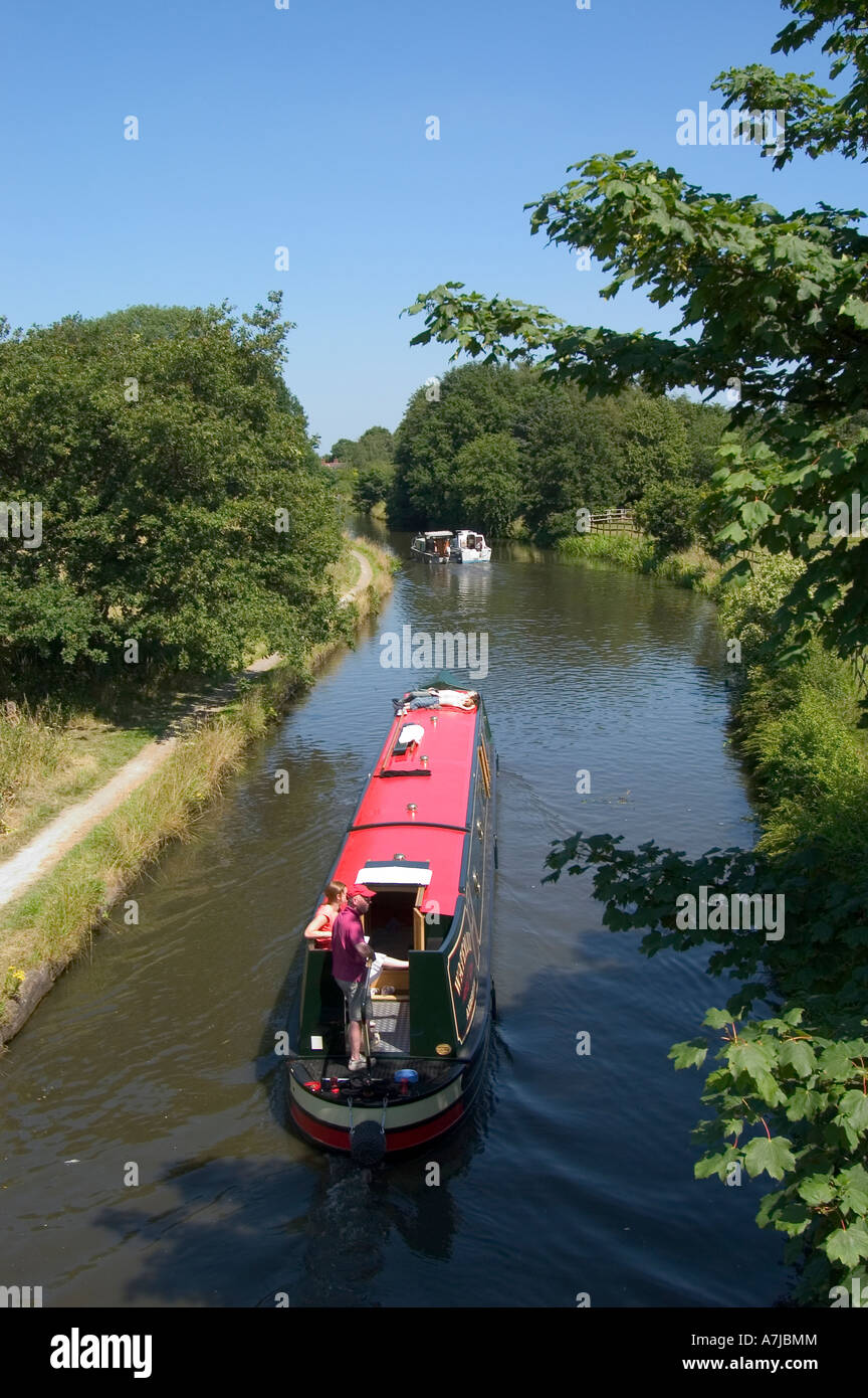 Barge on Bridgewater canal Dunham Town Cheshire Stock Photo - Alamy