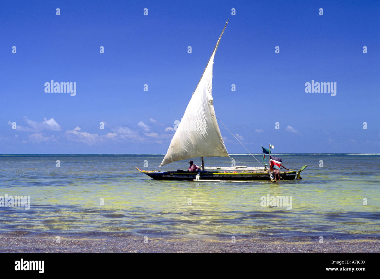 Fishermen Dhow sailing in Malindi Kenya Stock Photo - Alamy