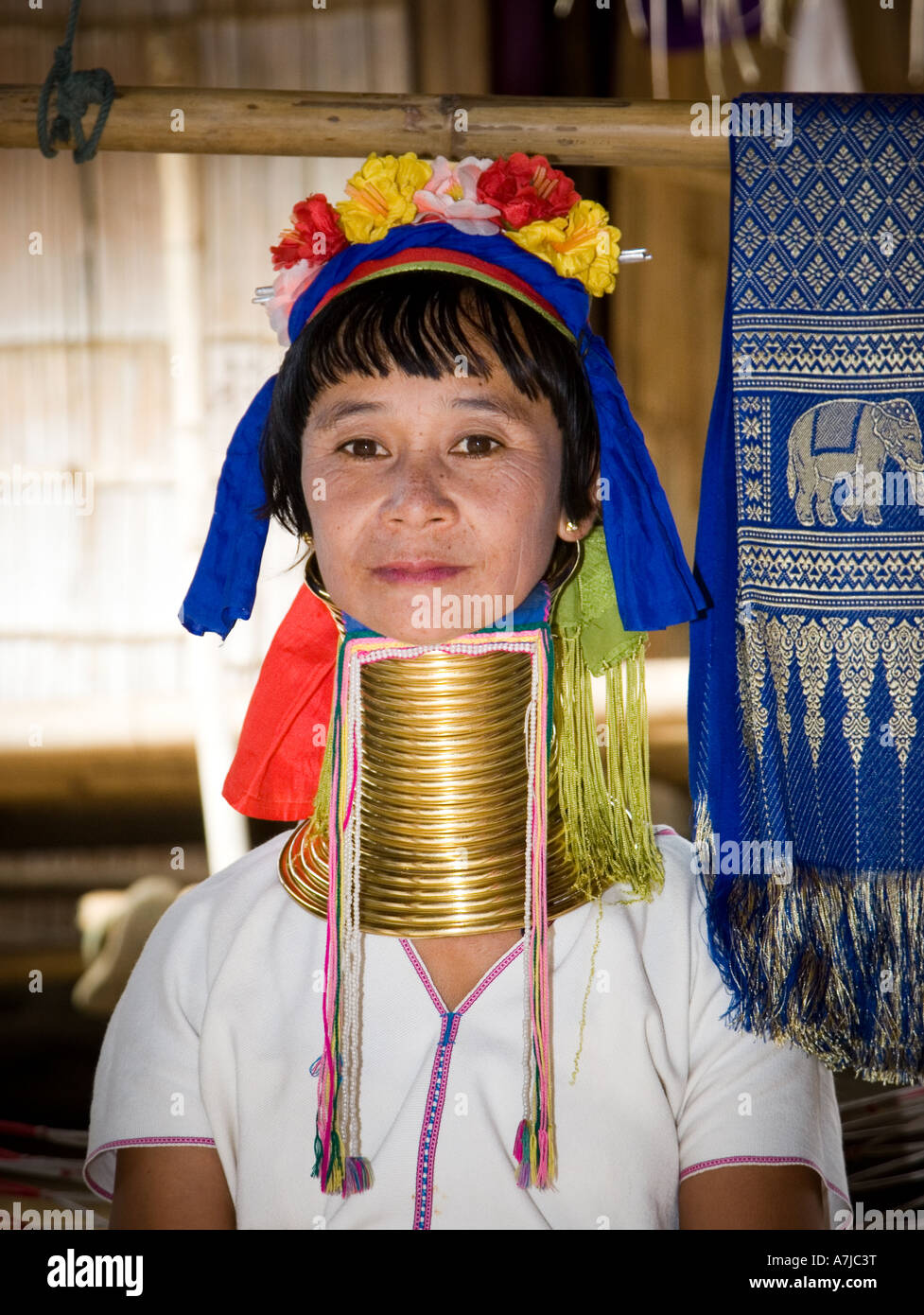 Long neck people in Shang Mai province Thailand Stock Photo - Alamy