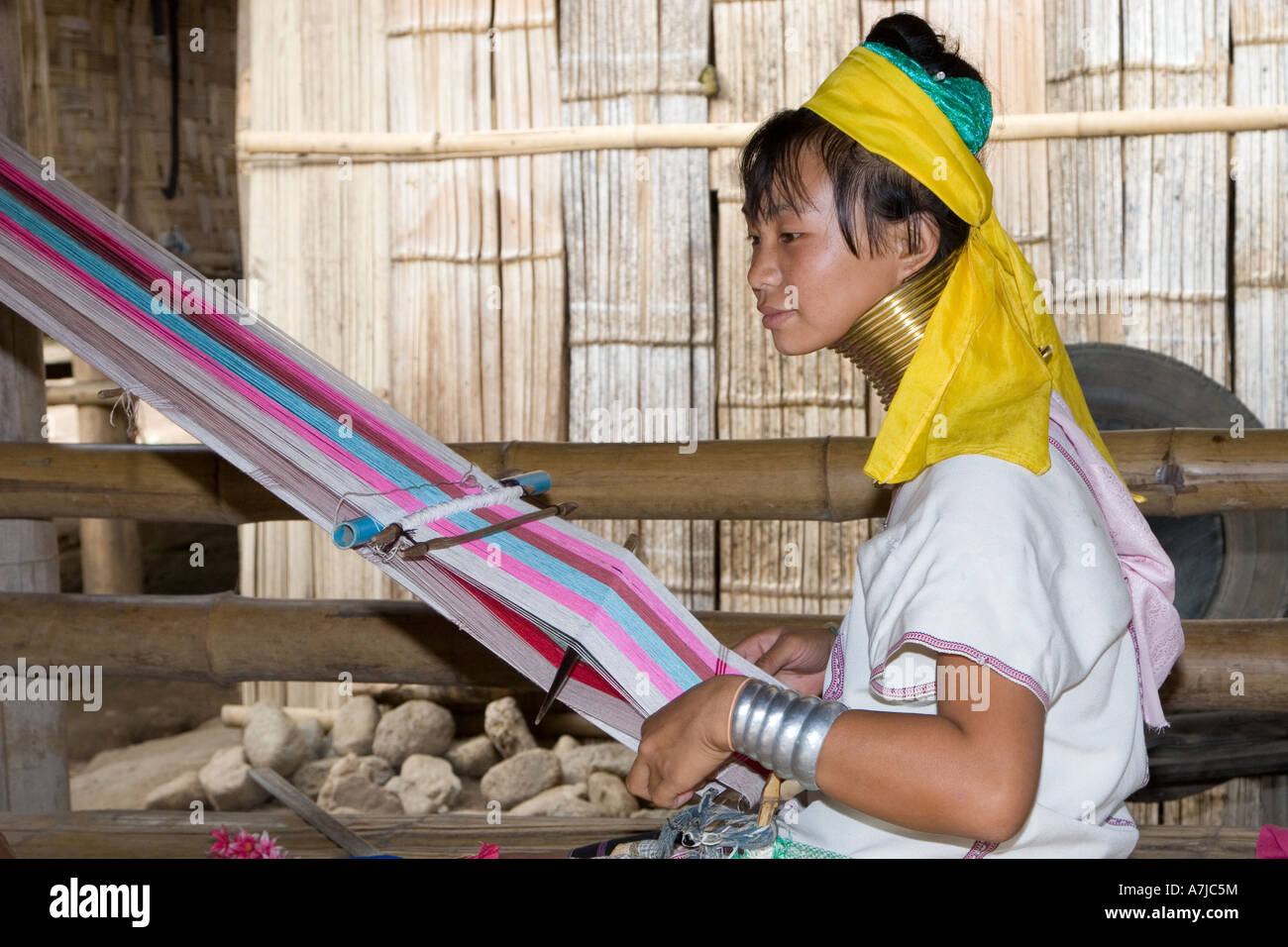 Long neck people in Shang Mai province Thailand Stock Photo - Alamy