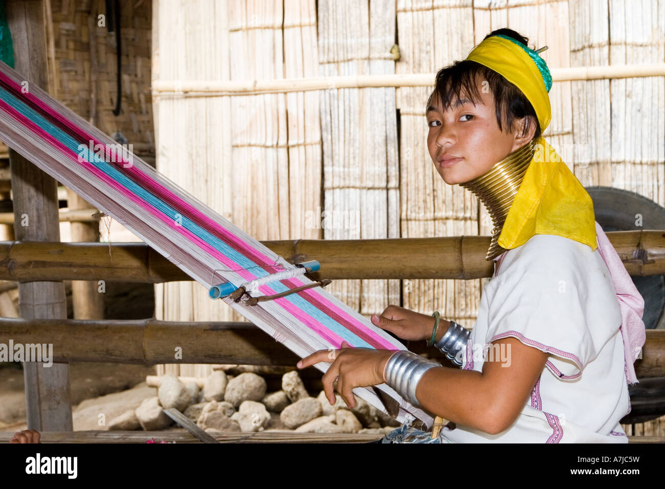 Long neck people in Shang Mai province Thailand Stock Photo - Alamy