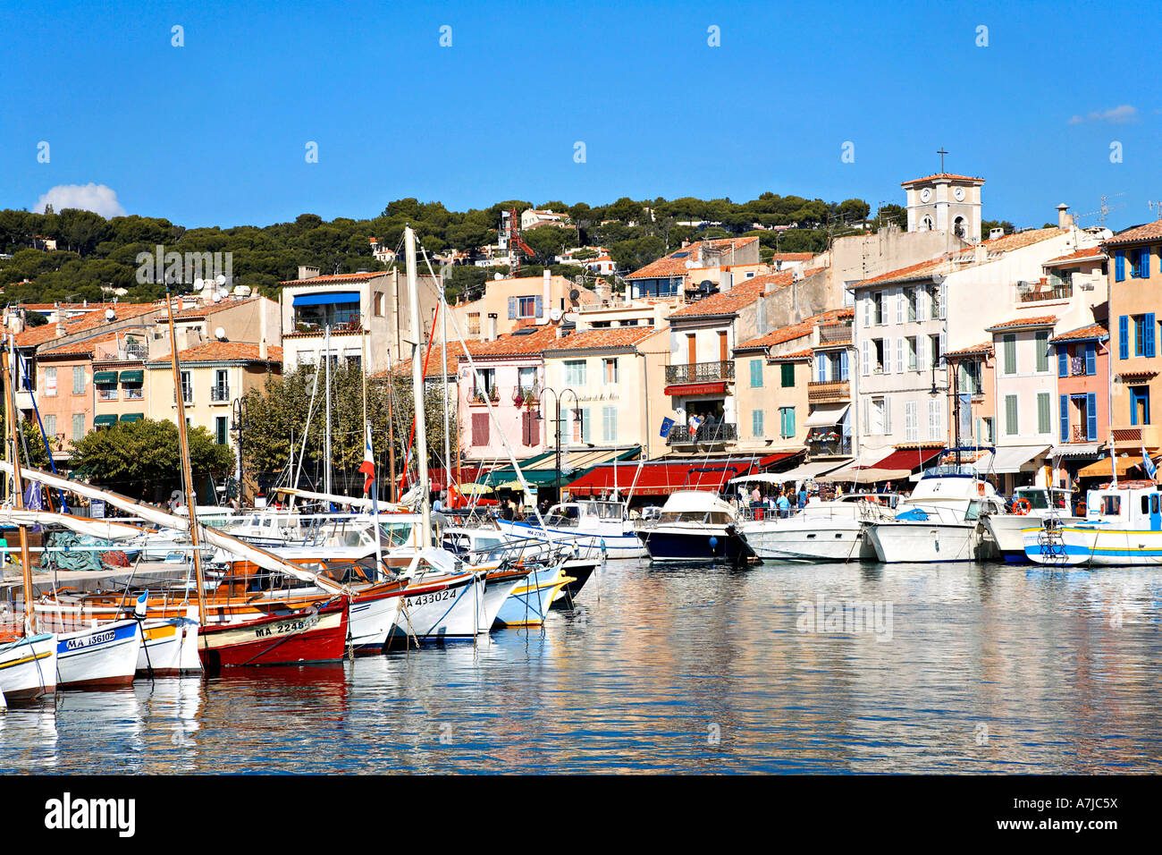Cassis harbour in Provence, France Stock Photo - Alamy