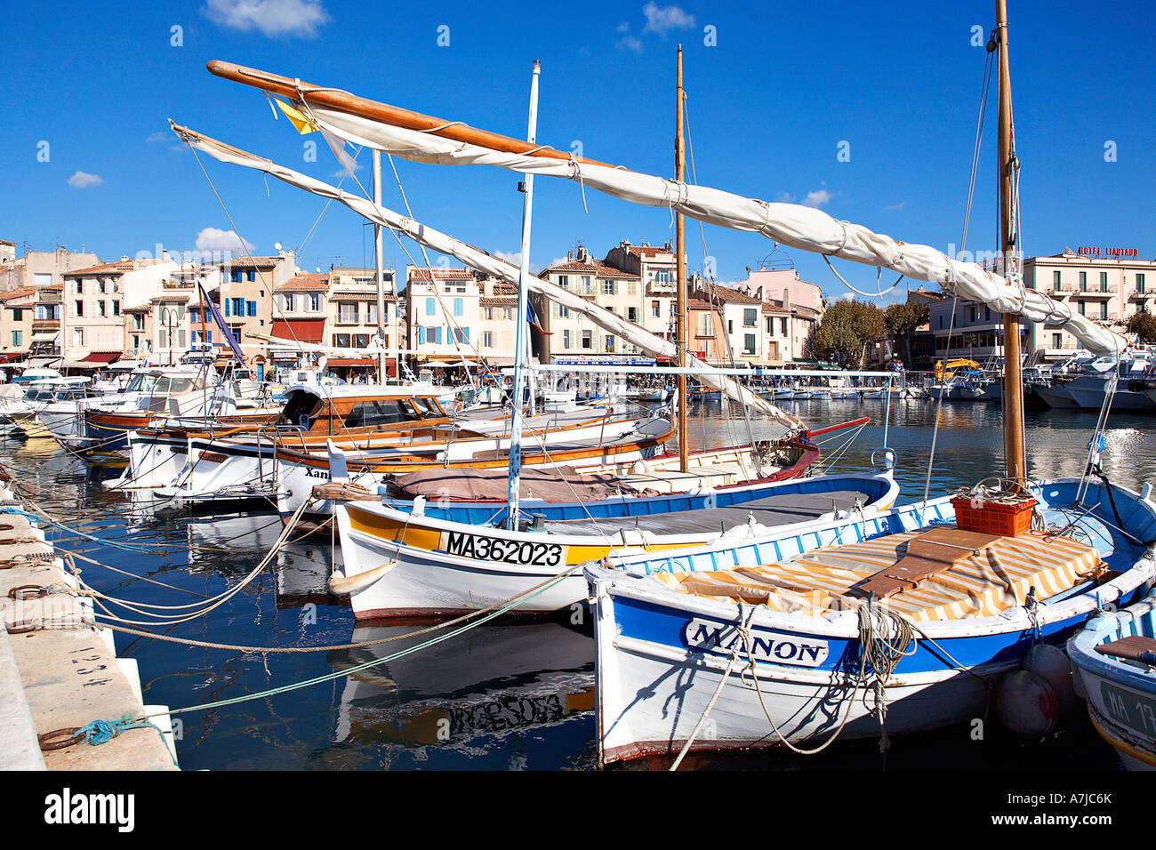 Cassis harbour in Provence, France Stock Photo - Alamy