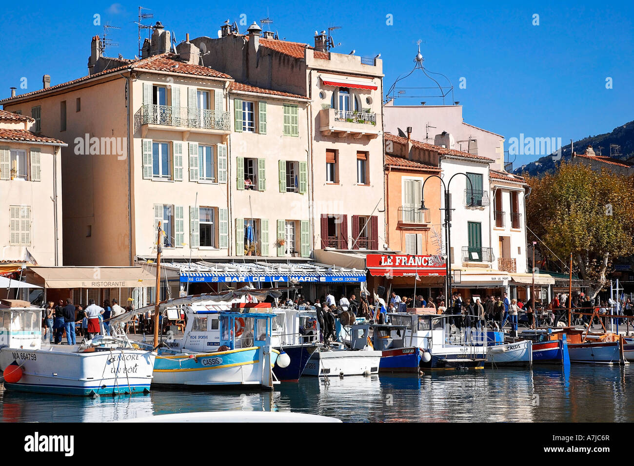 Cassis harbour in Provence, France Stock Photo - Alamy