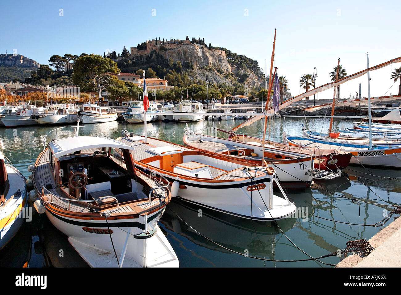 Cassis harbour in Provence, France Stock Photo - Alamy