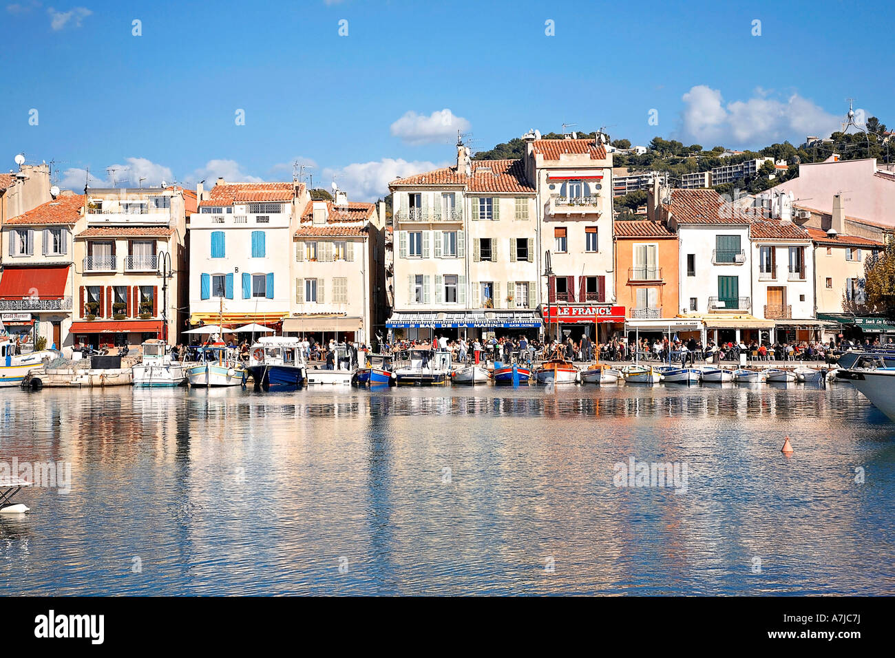 Cassis harbour in Provence, France Stock Photo - Alamy
