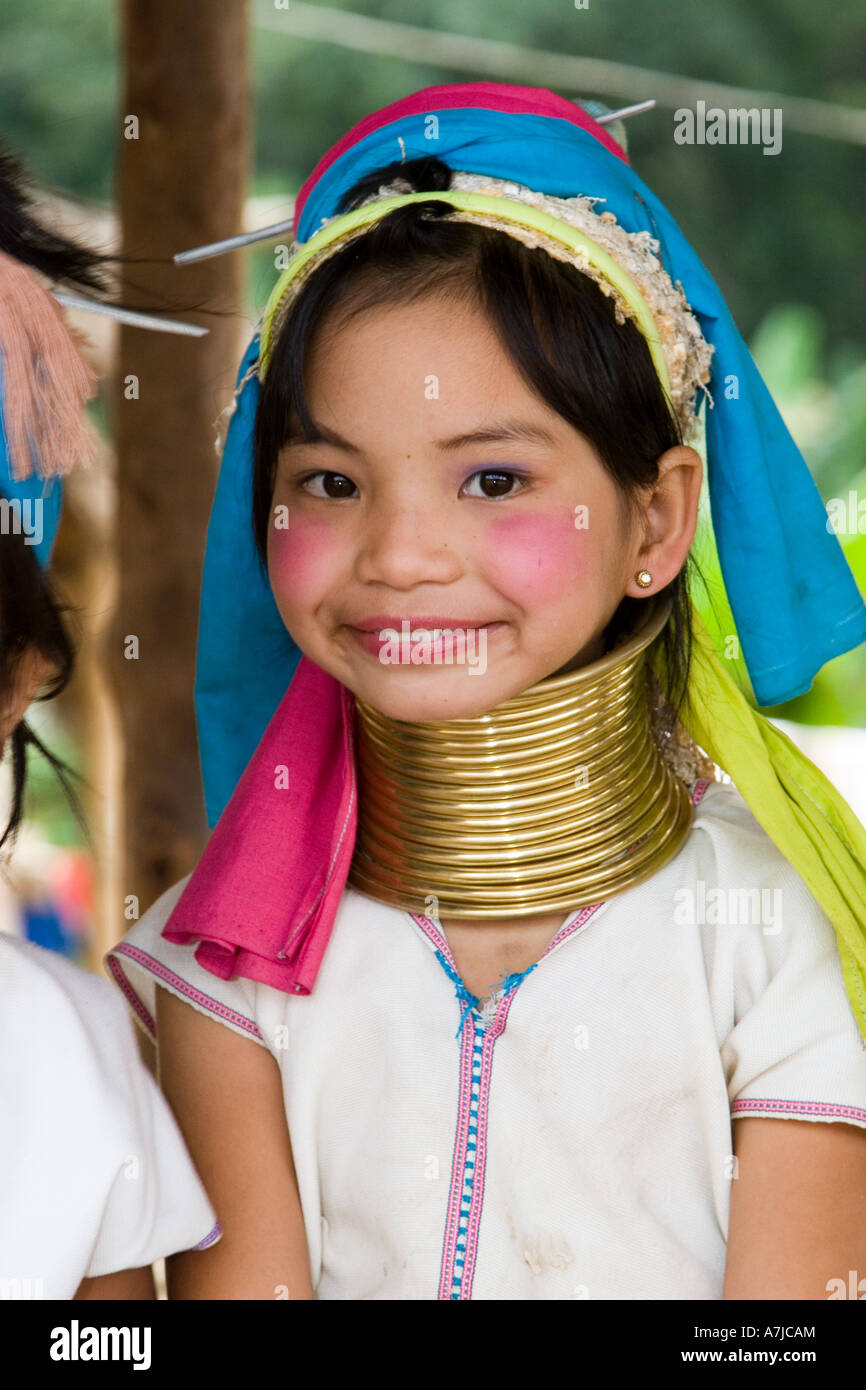 Long neck people in Shang Mai province Thailand Stock Photo - Alamy