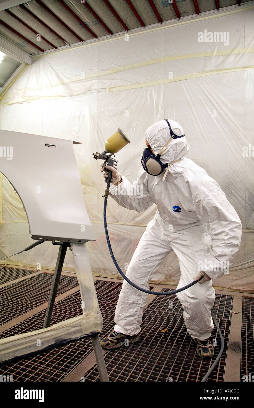 Coachwork; spary painting Stock Photo - Alamy