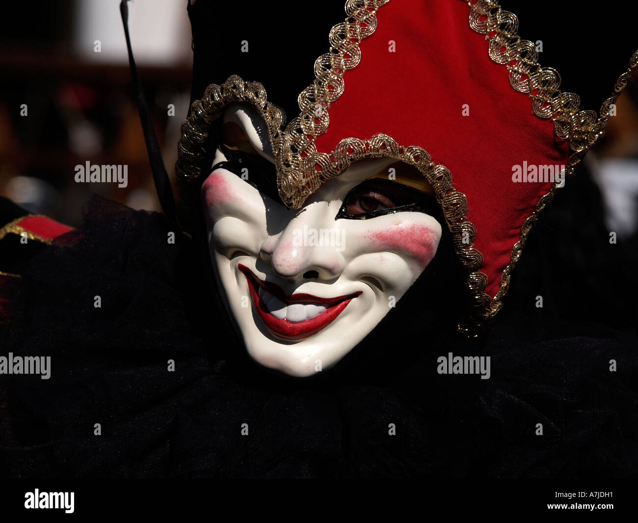 jester mask Venice carnival Stock Photo - Alamy