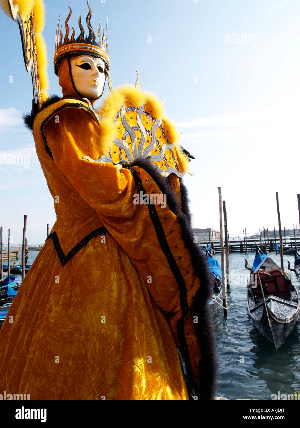 Man in extravagant costume Venice carnival Stock Photo - Alamy