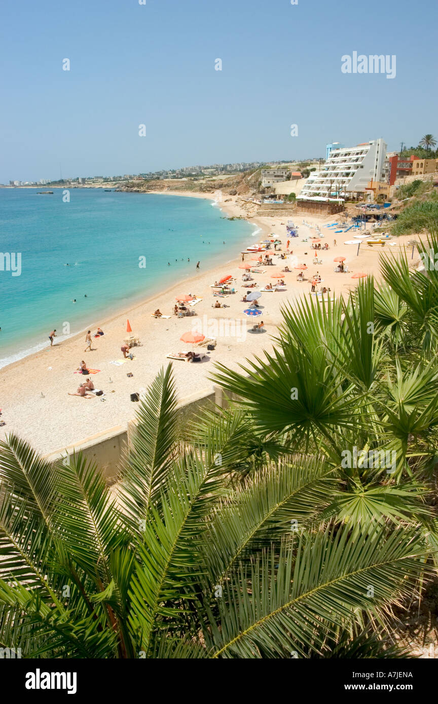beach area Byblos Lebanon Middle East Stock Photo - Alamy