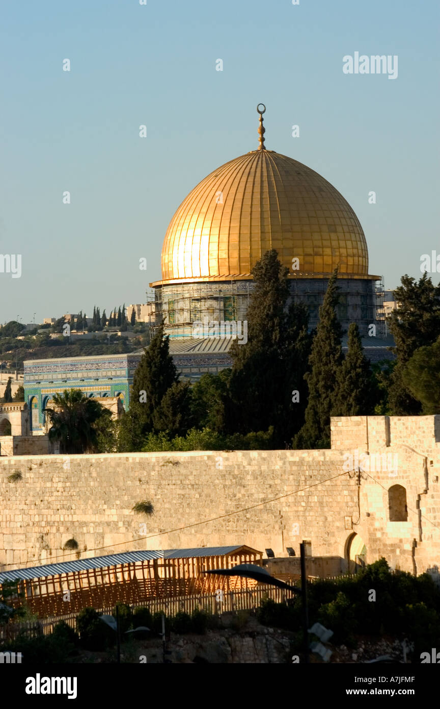 Jewish Western Wailing Wall Dome of the Rock Haram ash Sharif Temple ...