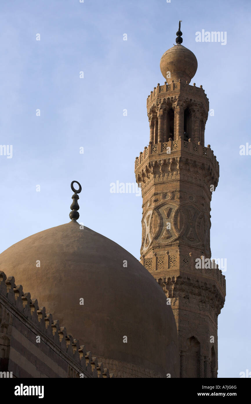 Mosque, Cairo. Dome and minaret Stock Photo - Alamy
