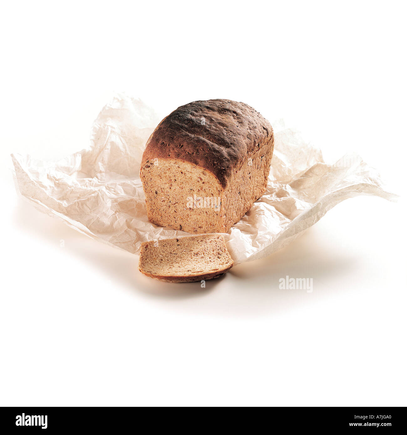 Loaf of wholemeal bread on tissue paper Stock Photo - Alamy