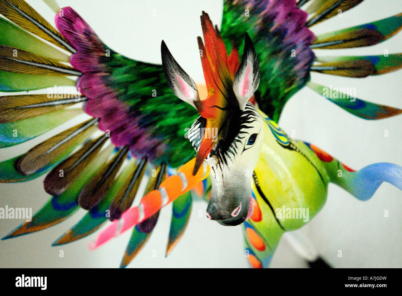 Animal made with copal wood in Arazola - Oaxaca - Mexico Stock Photo ...