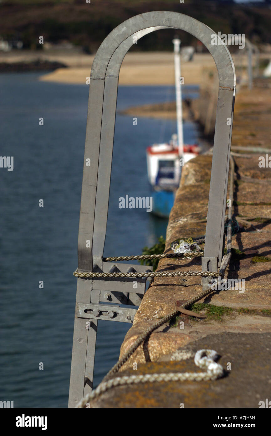 Harbour ladder at North Quay Hayle Cornwall UK Stock Photo - Alamy