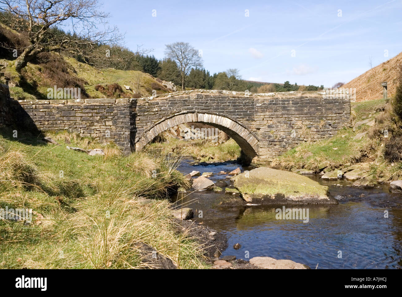 The Old Packhorse Bridge Stock Photo - Alamy