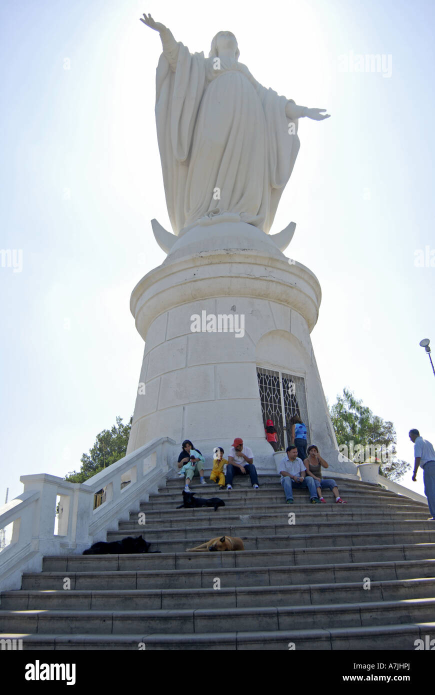 Statute of Christ near Santiago, Chile Stock Photo - Alamy