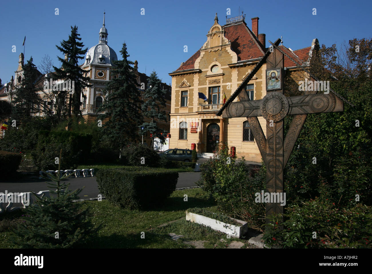 Memorial to the victims of the 1989 revolution in Brasov Stock Photo ...