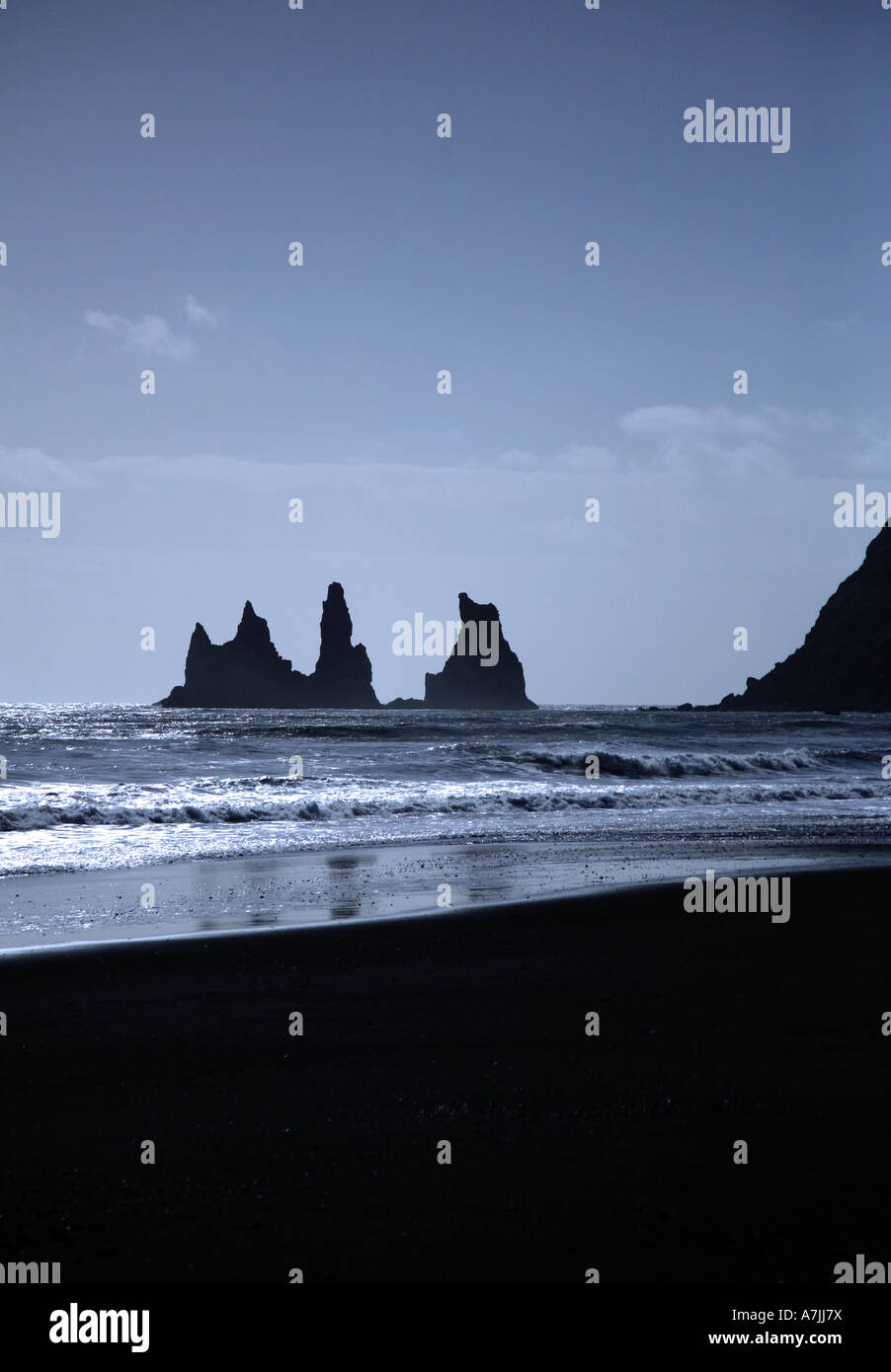 Reynisdrangur sea stacks Vik in Iceland Stock Photo - Alamy