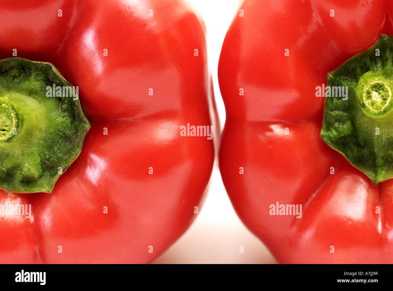Two Red Peppers Stock Photo - Alamy